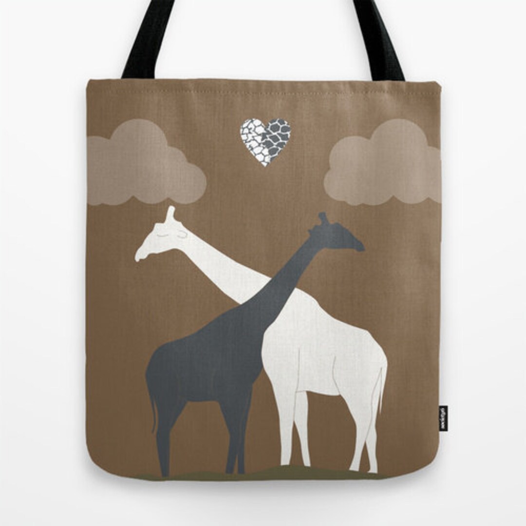 Giraffe Tote Bag Personalized Ying Yang 3 Sizes Women Birthday Gift ...