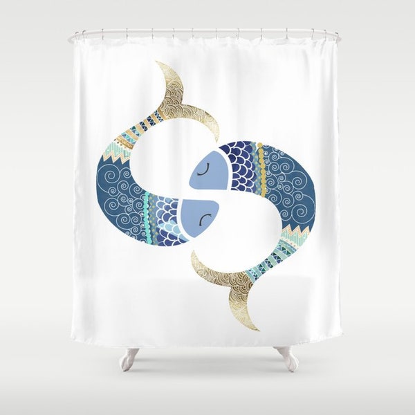 Fish Shower Curtain - Etsy