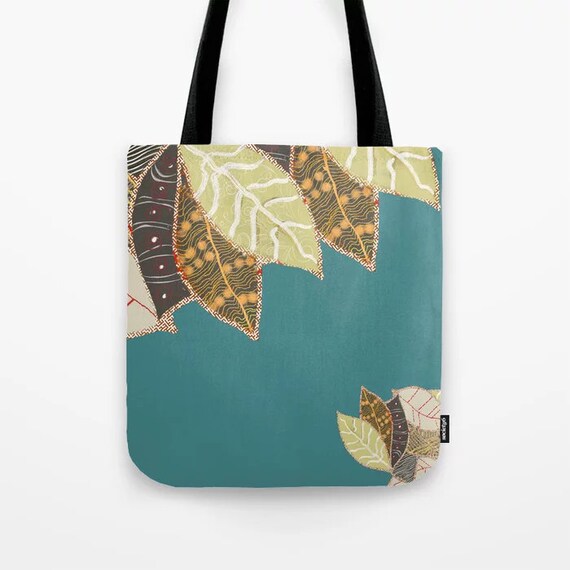 Fall leaves Tote bag Custom Name color Gift for women Travel | Etsy