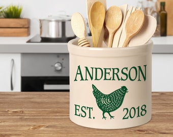 Personalized 2 Gallon Crock Pot 5 Colors Available - Etsy