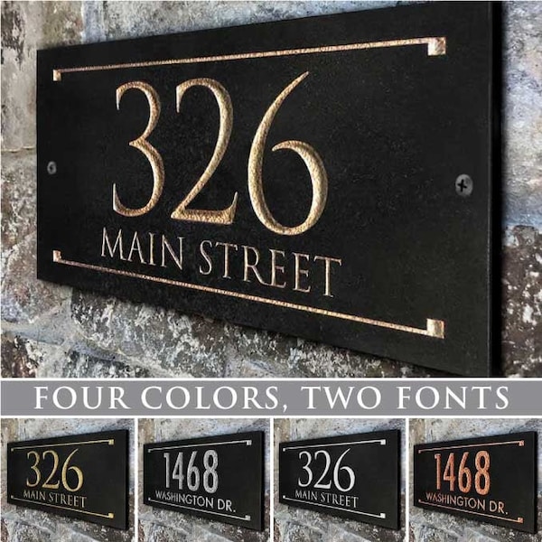 Custom Room Signs | Hotel Room Numbers | Apartment Numbers | Black and ...
