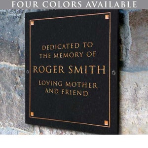 Stone Dedication Plaque With Engraved Text. Commemoration Sign Made ...