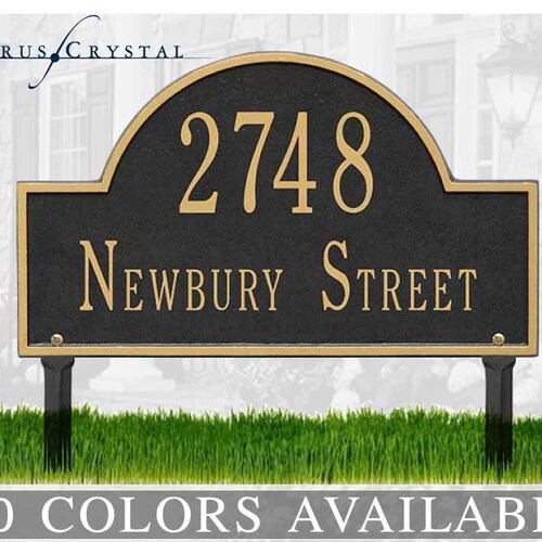 LAWN MOUNTED Address Plaque. Personalized Large Rectangle - Etsy