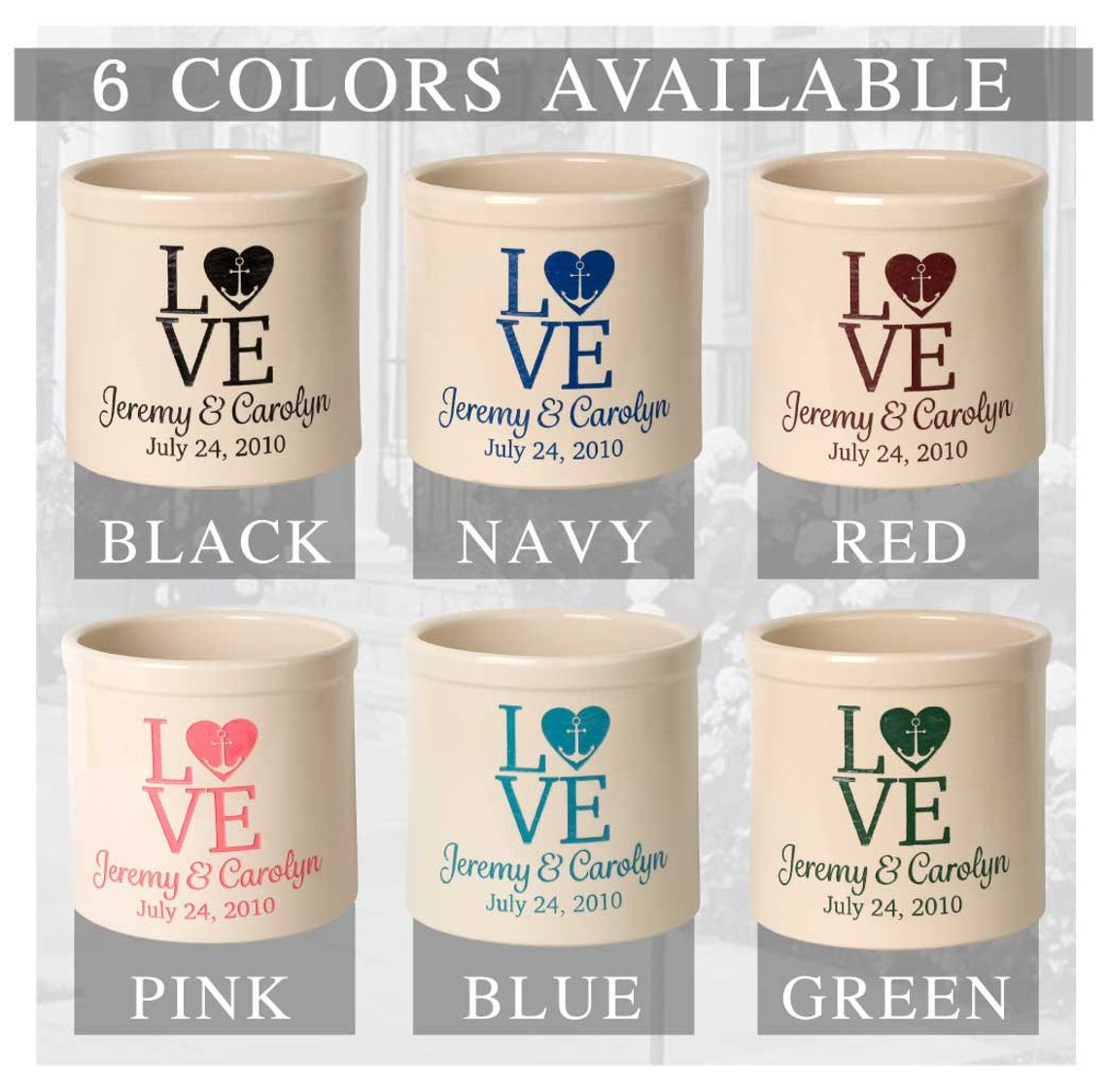 Personalized 2 Gallon Crock Pot 6 Colors Available - Etsy
