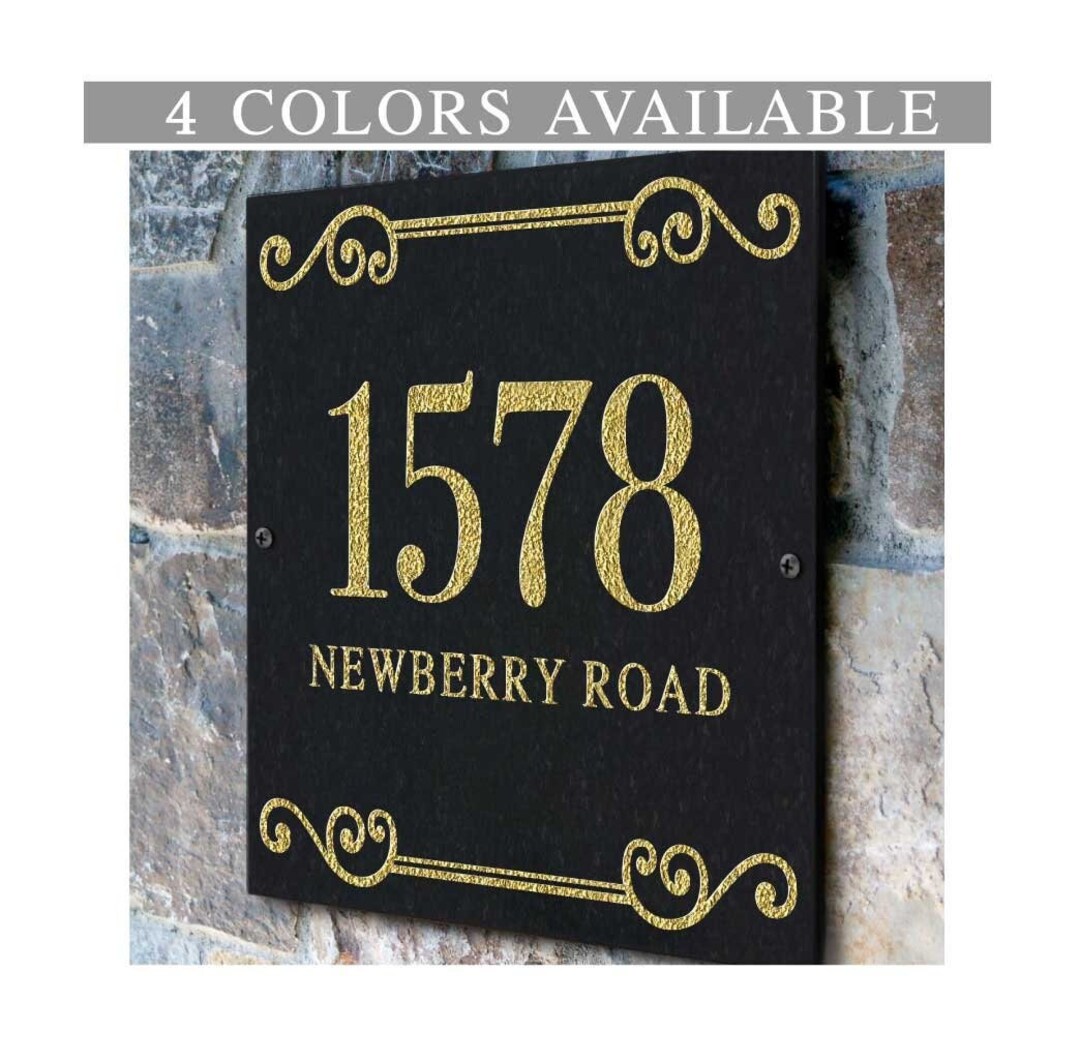 Engraved Stone Address Plaque – Custom House Number Sign - Etsy