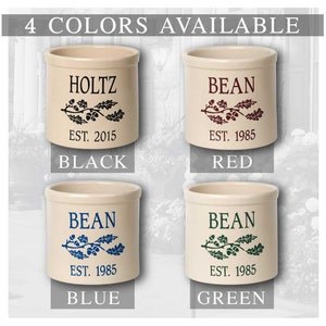 Personalized 2 Gallon Crock Pot 4 Colors Available - Etsy