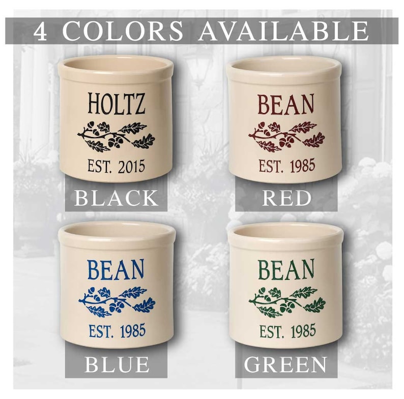 Personalized 2 Gallon Crock Pot 4 Colors Available - Etsy