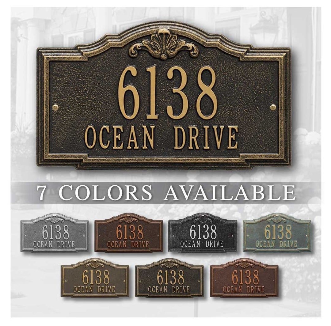 Metal Address Plaque, the Gatewood, Personalized Street Sign - Etsy