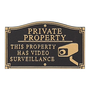 Video Camera Surveillance Private Property Yard Sign Security Warning ...