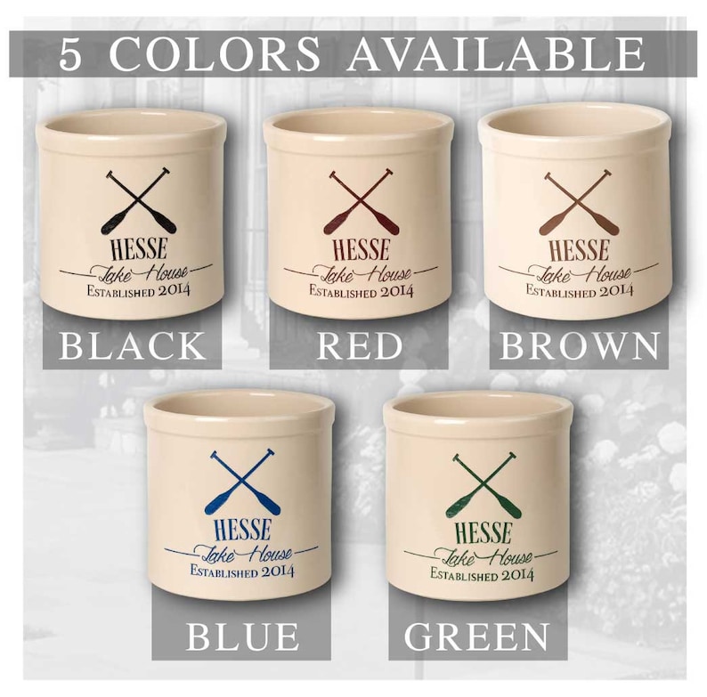 Personalized 2 Gallon Crock Pot 5 Colors Available - Etsy