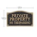 Private Property Sign No Trespassing Wall Plaque - Etsy