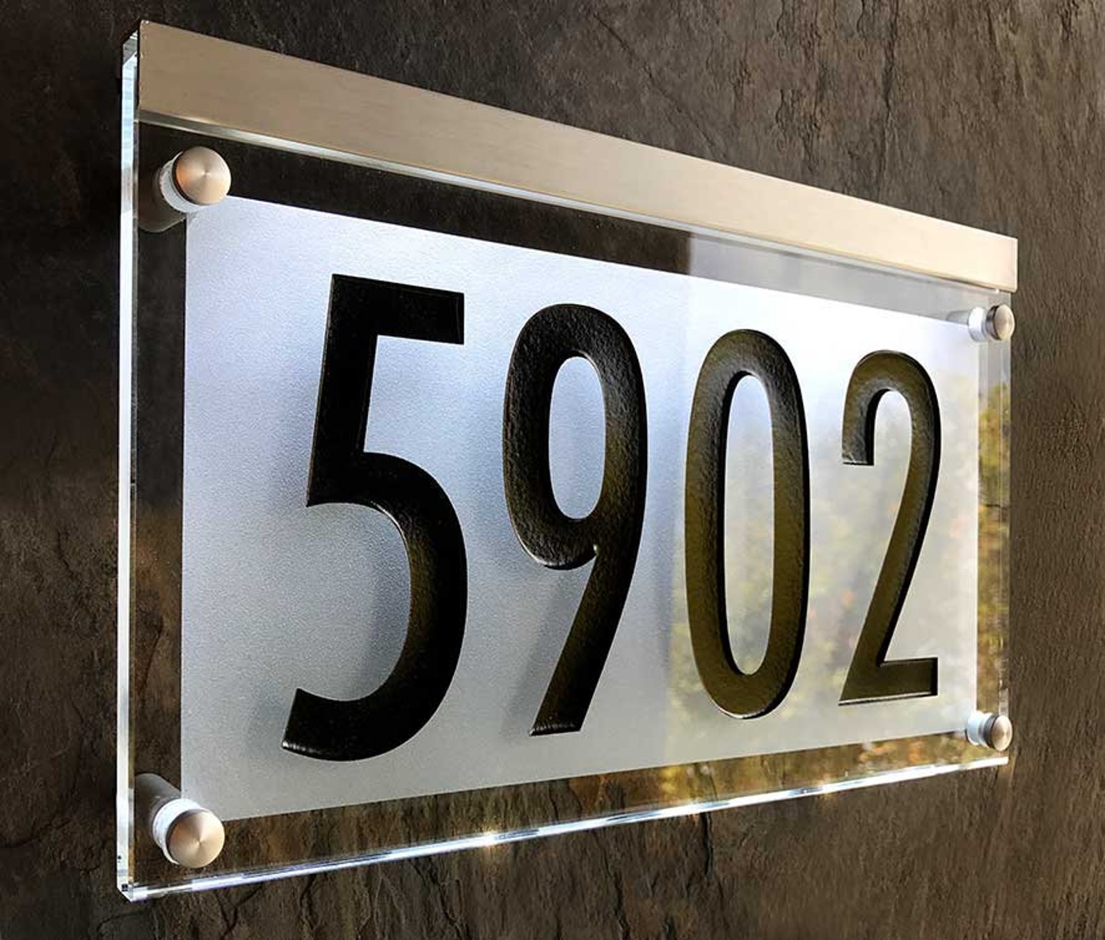Illuminated Crystal Address Plaque! the Personalized Address Numbers ...
