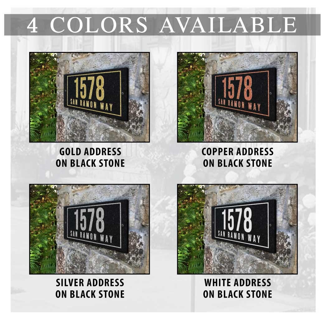 Wall Hangings Signs THE WESTWOOD SQUARE Stone Address Plaque With ...