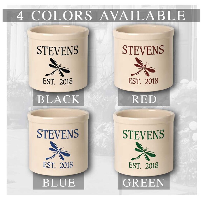 Personalized 2 Gallon Crock Pot 4 Colors Available - Etsy