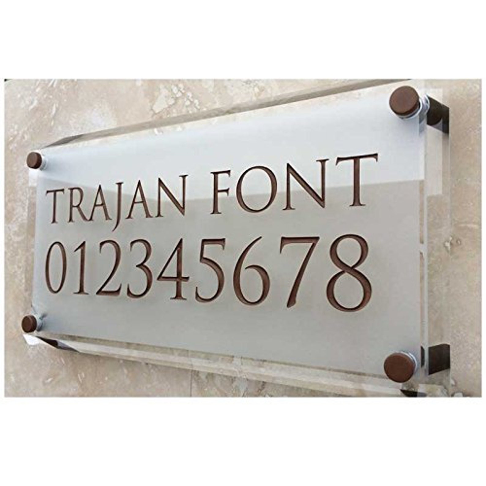Crystal Address Plaque With Engraved Numbers. Unique and Elegant ...