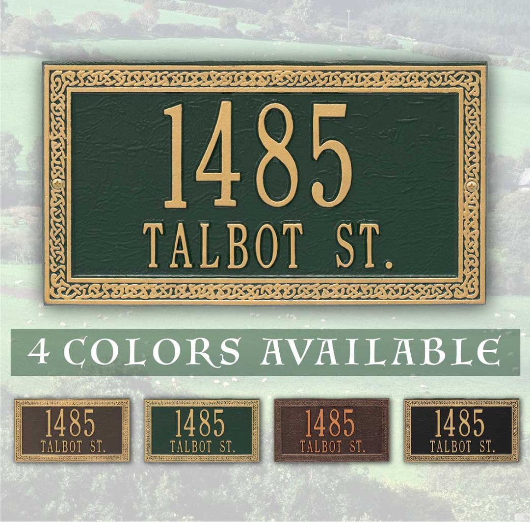 Celtic Cornerstone Irish Address Plaque. Display Your Address and ...