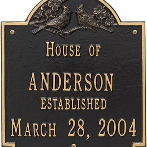 Personalized Cast Metal Plaque - Cardinal Wedding Wall Plaque - Etsy