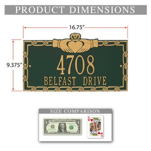 Claddagh Address Irish Address Plaque. Display Your Address and Street ...