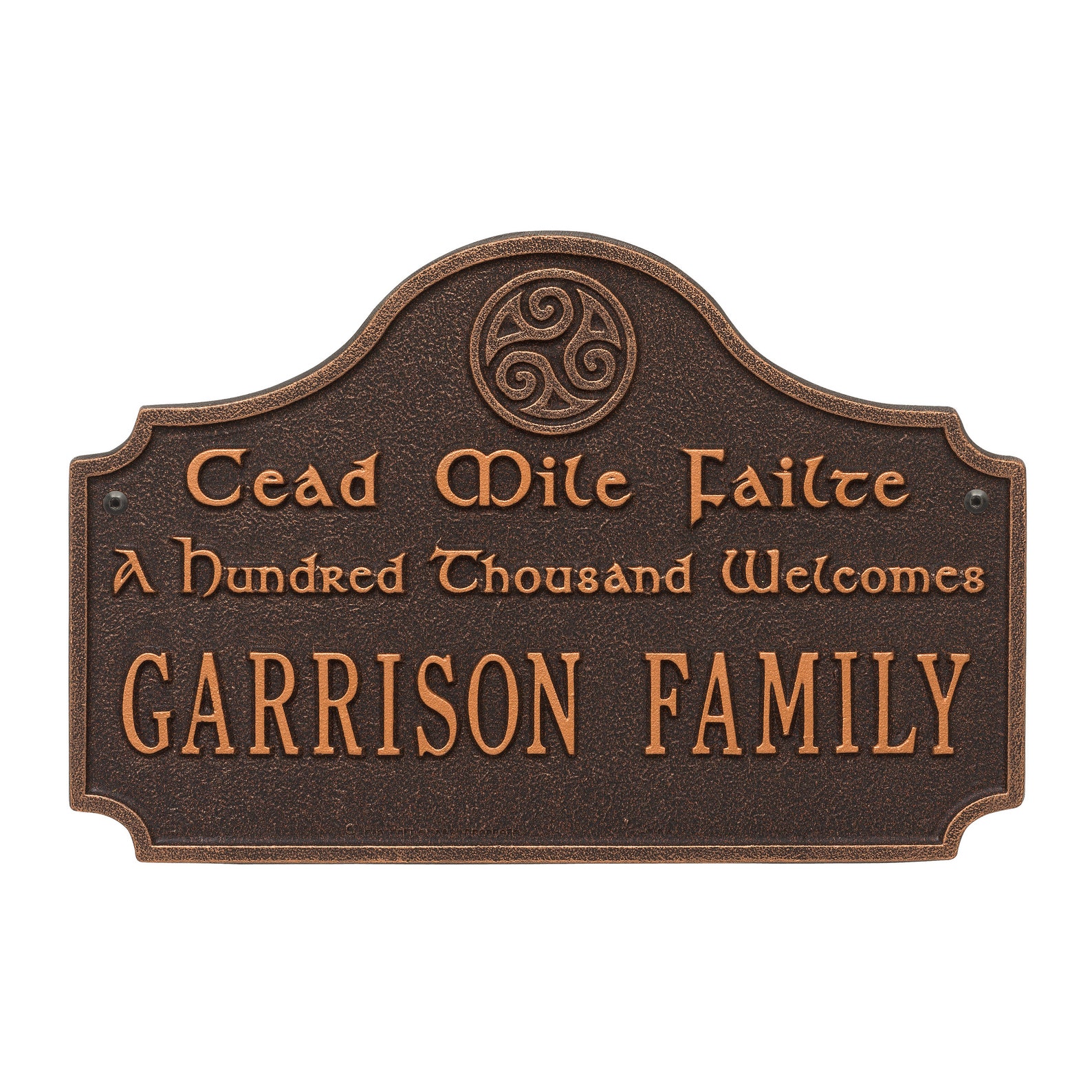 The Cead Mile Failte Plaque Featuring the Gaelic Phrase With ...