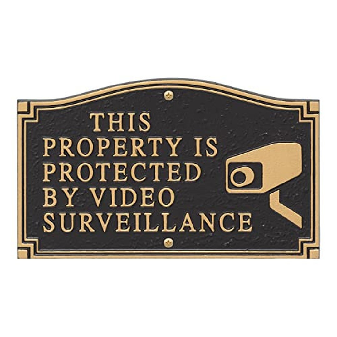 Video Camera Surveillance Yard Sign Security Warning Wall Plaque - Etsy