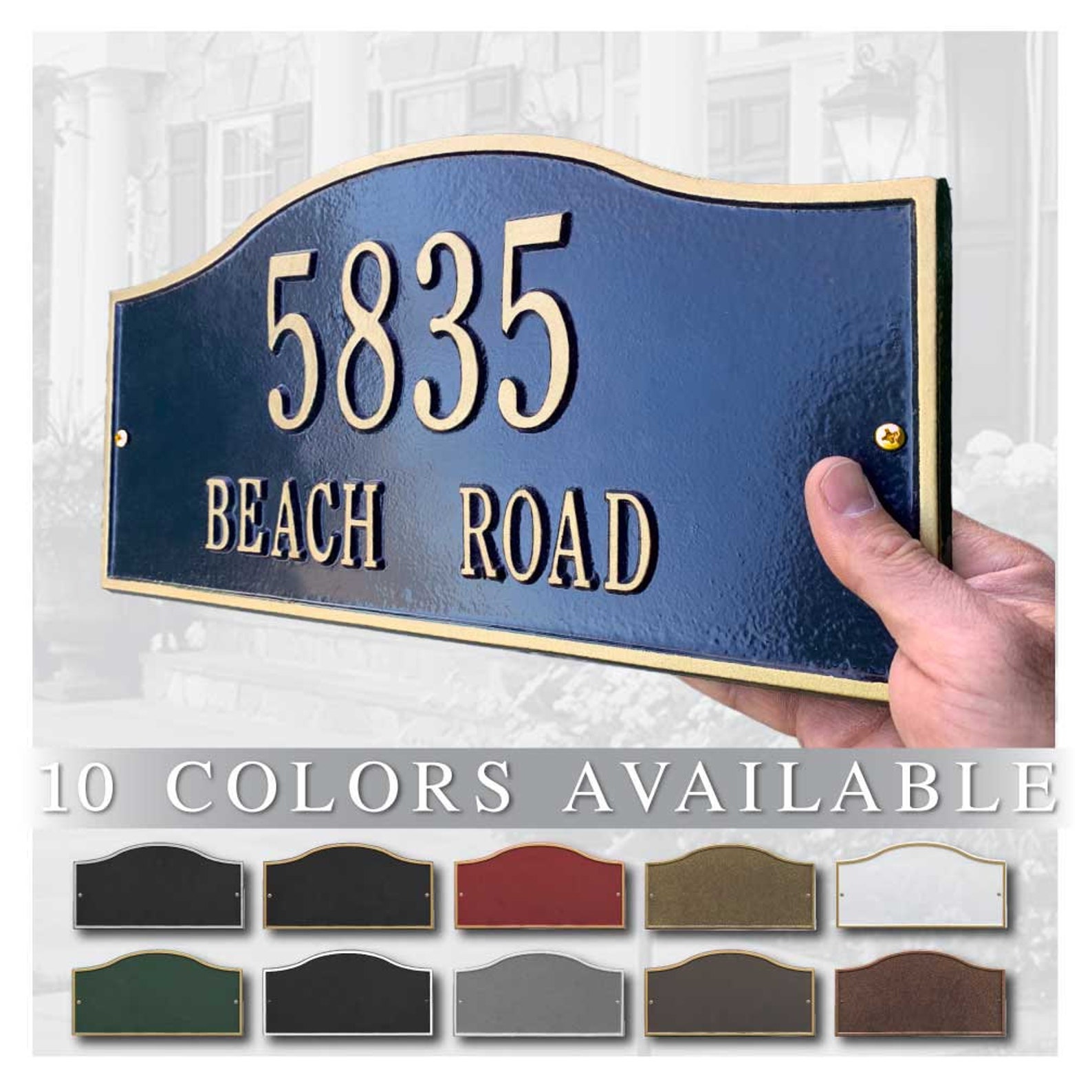 Metal Address Plaque. Personalized Cast the Rolling Arch - Etsy
