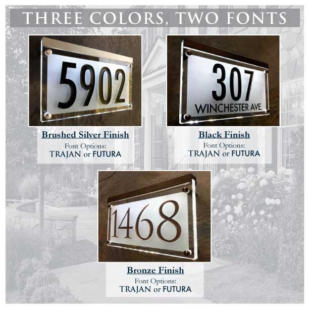 Illuminated Crystal Address Plaque! the Personalized Address Numbers ...