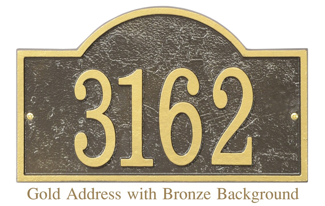 Personalized Metal Address Plaques Cast With Arch Top. Four - Etsy