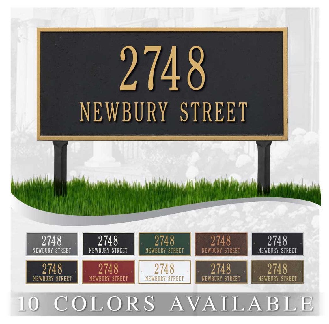 LAWN MOUNTED Address Plaque. Personalized Large Rectangle - Etsy