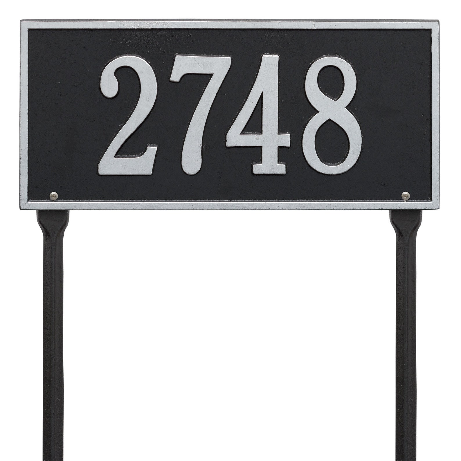 LAWN MOUNTED Address Plaque. Personalized Large Rectangle - Etsy