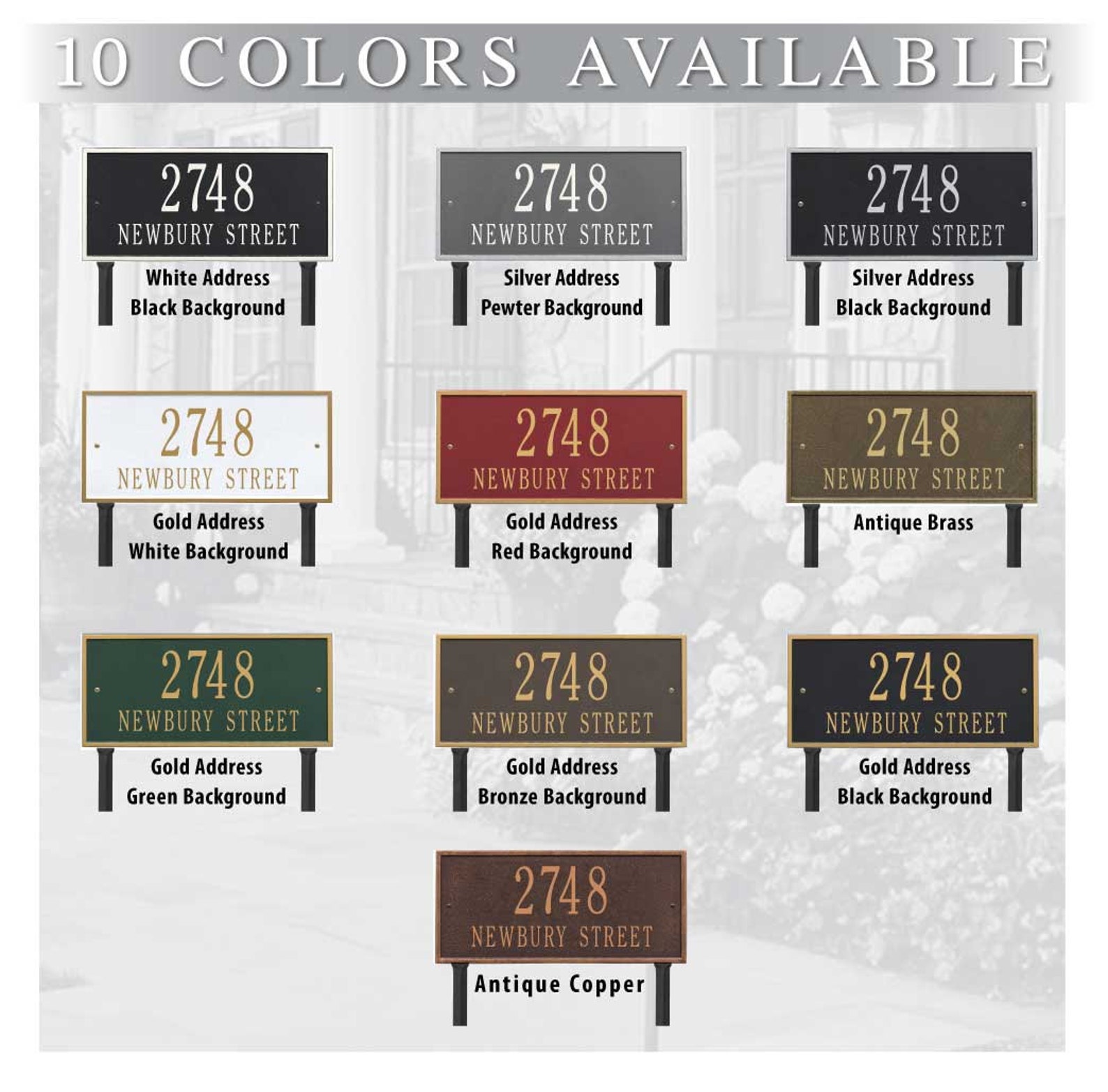 LAWN MOUNTED Address Plaque. Personalized Large Rectangle - Etsy