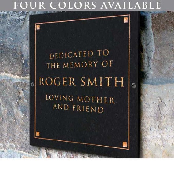 Stone Dedication Plaque With Engraved Text. Commemoration Sign - Etsy