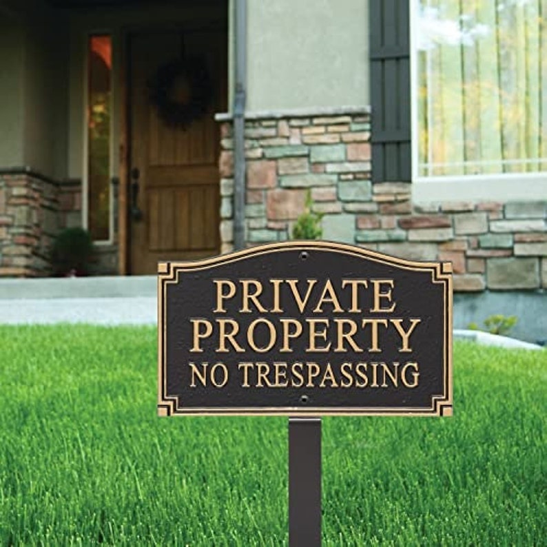 Private Property Sign No Trespassing Wall Plaque - Etsy