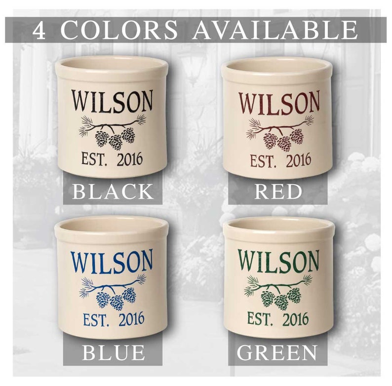Personalized 2 Gallon Crock Pot 4 Colors Available - Etsy