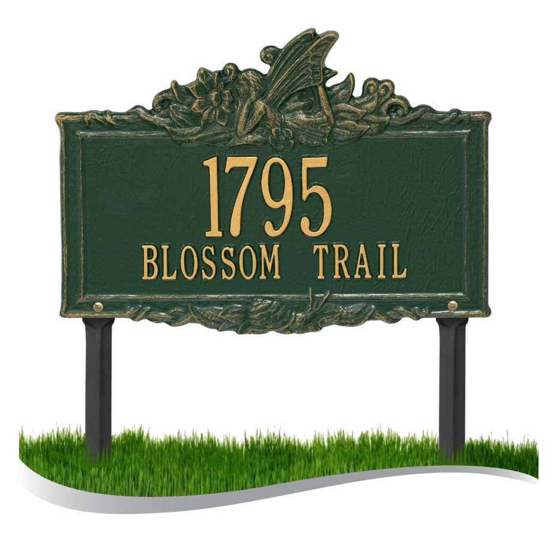 Personalized Cast Metal Yard Plaque - Personalized Fairy Garden Lawn ...