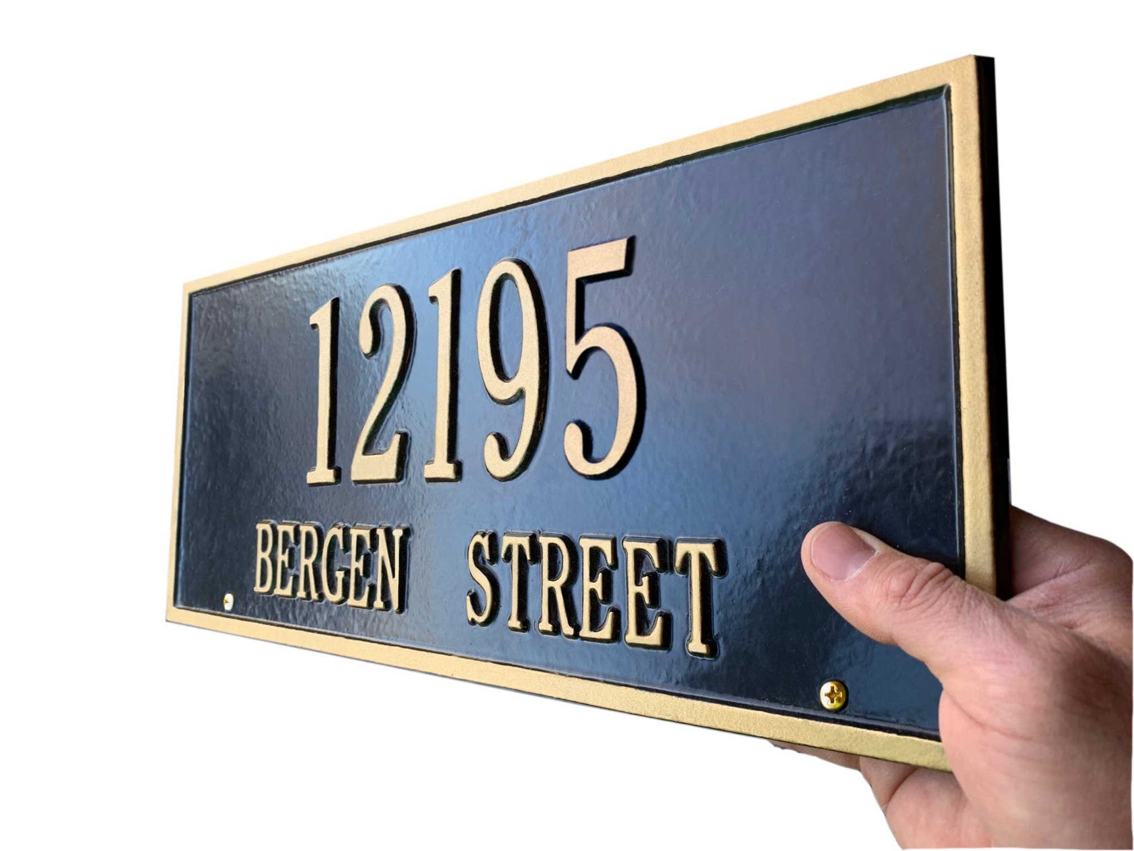 LAWN MOUNTED Address Plaque. Personalized Large Rectangle - Etsy