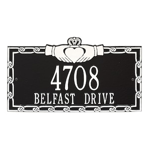 Claddagh Address Irish Address Plaque. Display Your Address and Street ...