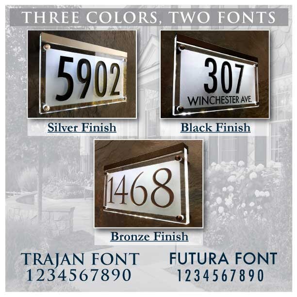 Illuminated Crystal Address Plaque! the Personalized Address Numbers ...