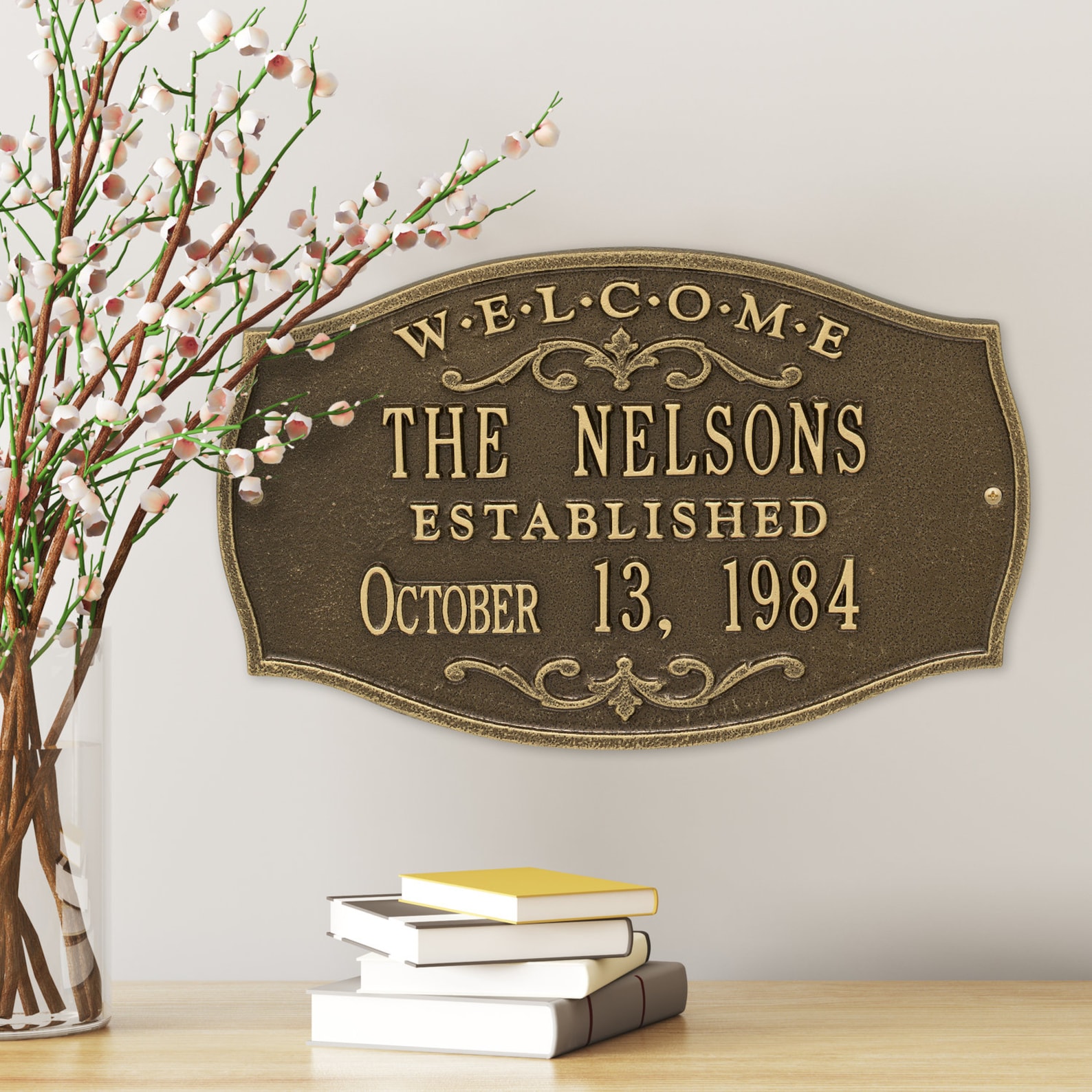 Custom House Plaque. Display Your Family Name and EST. Date. - Etsy
