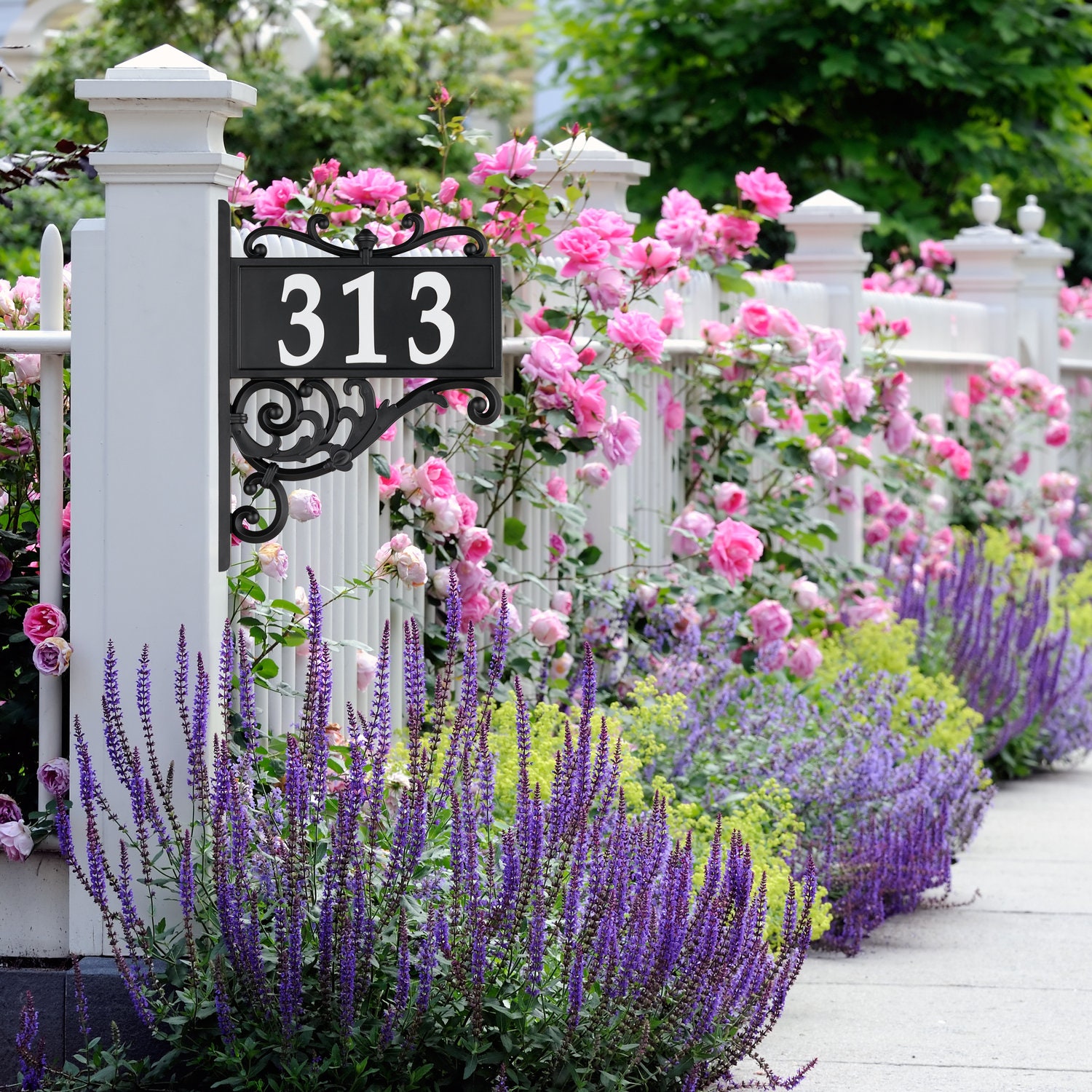 Black and White Post Address Sign, With 4" Reflective Numbers - Etsy