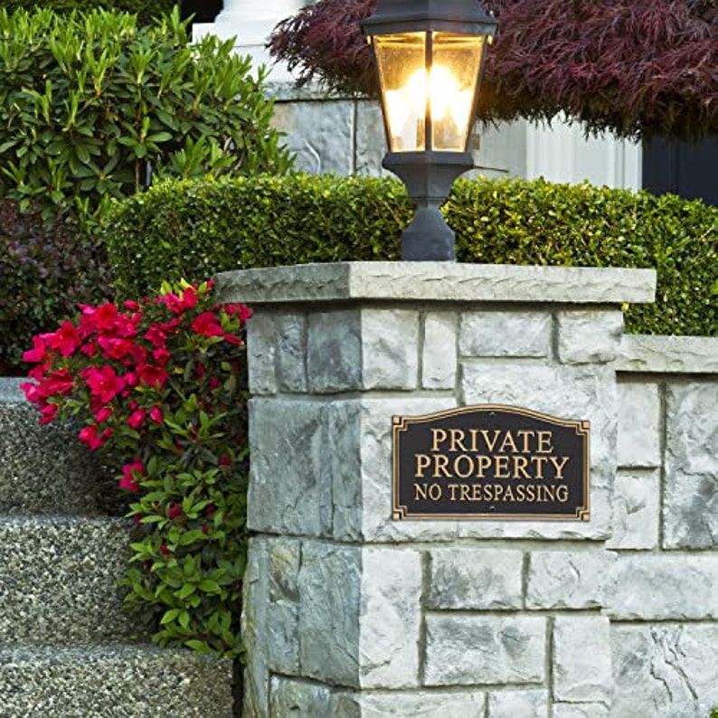 Private Property Sign No Trespassing Wall Plaque - Etsy