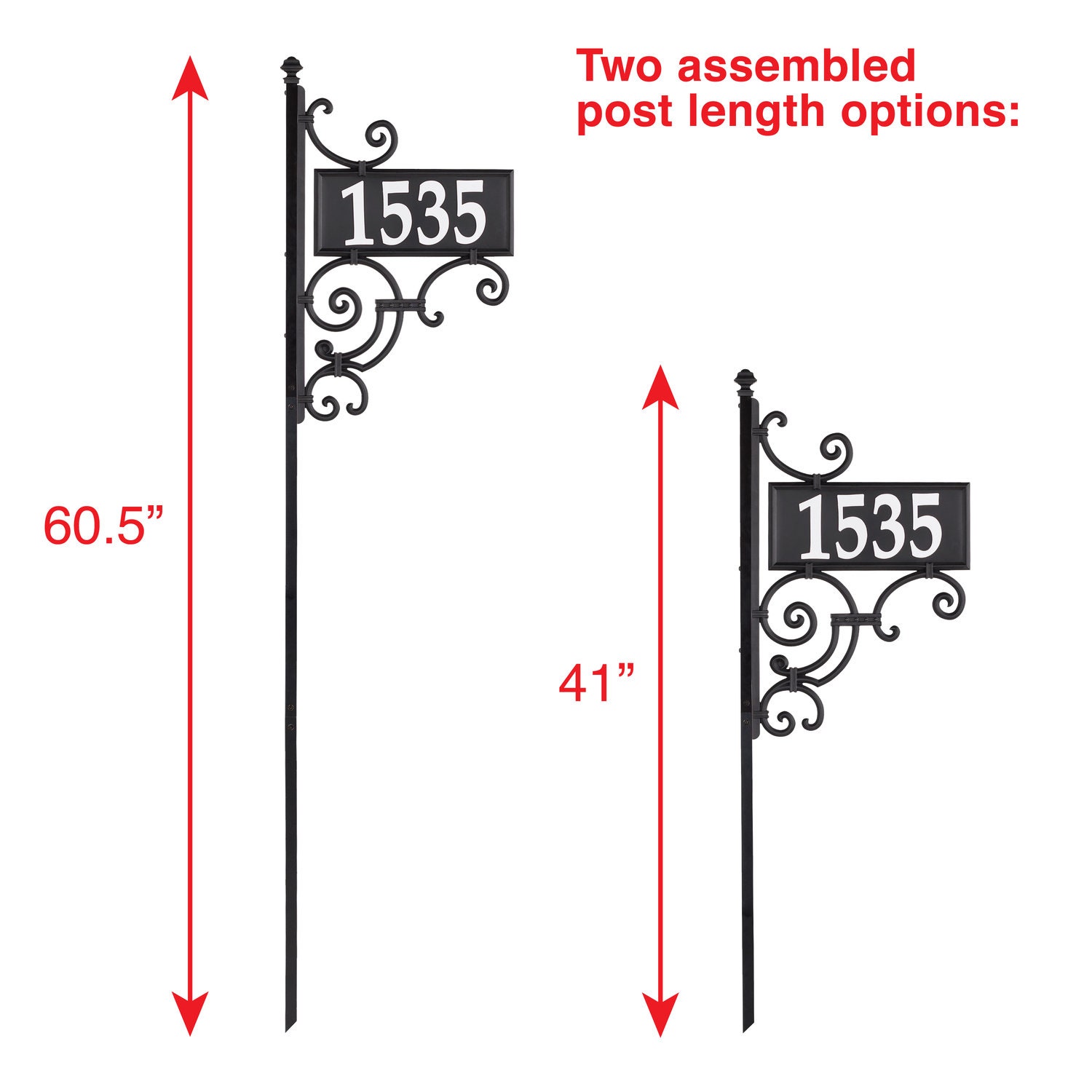 Black and White Post Address Sign With 4 Reflective | Etsy