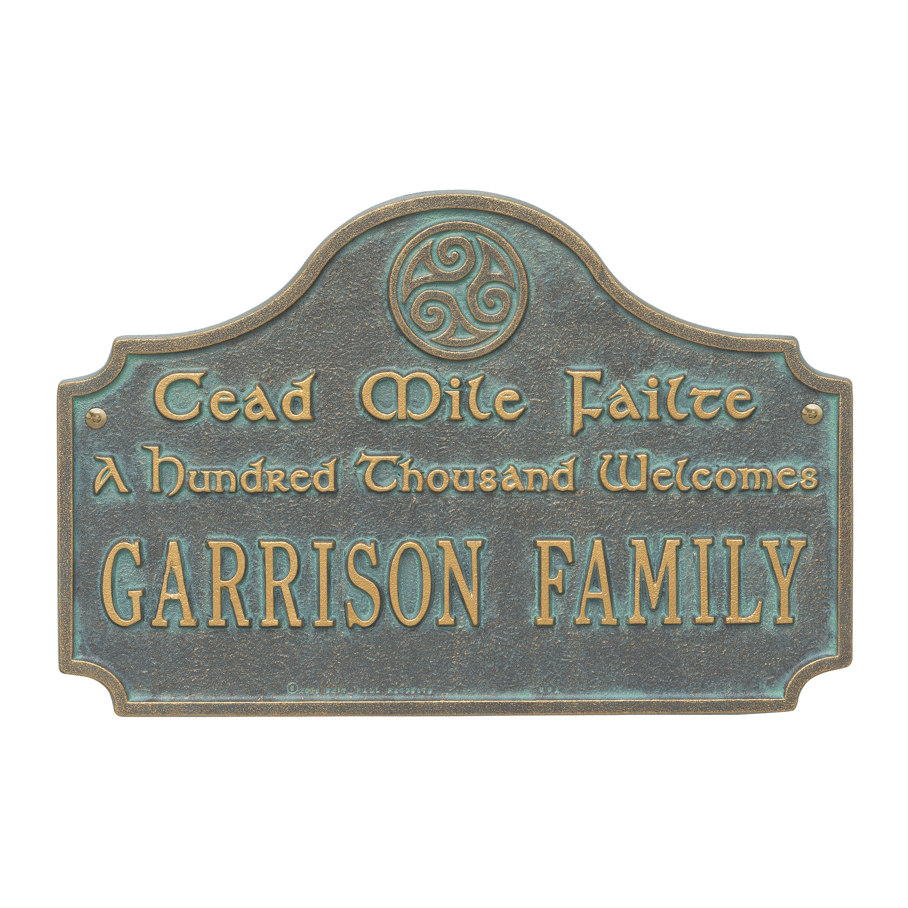 The Cead Mile Failte Plaque Featuring the Gaelic Phrase With ...