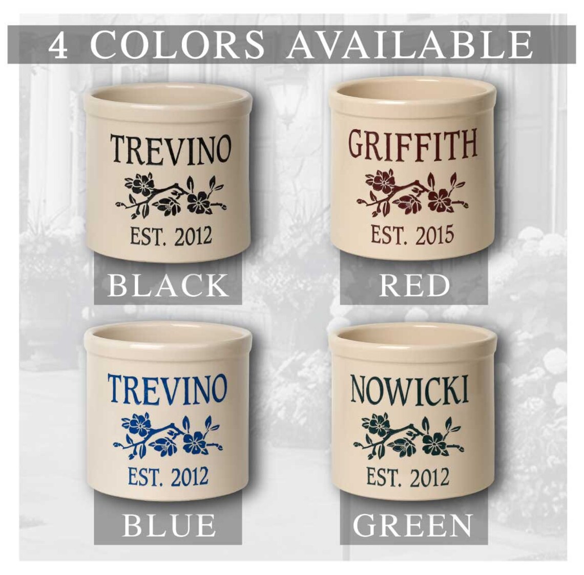 Personalized 2 Gallon Crock Pot 4 Colors Available - Etsy