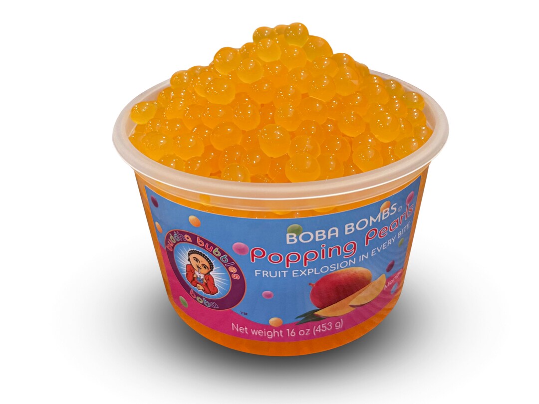MANGO BOBA BOMBS Popping / Bursting Boba Pearls by Buddha Bubbles Boba ...