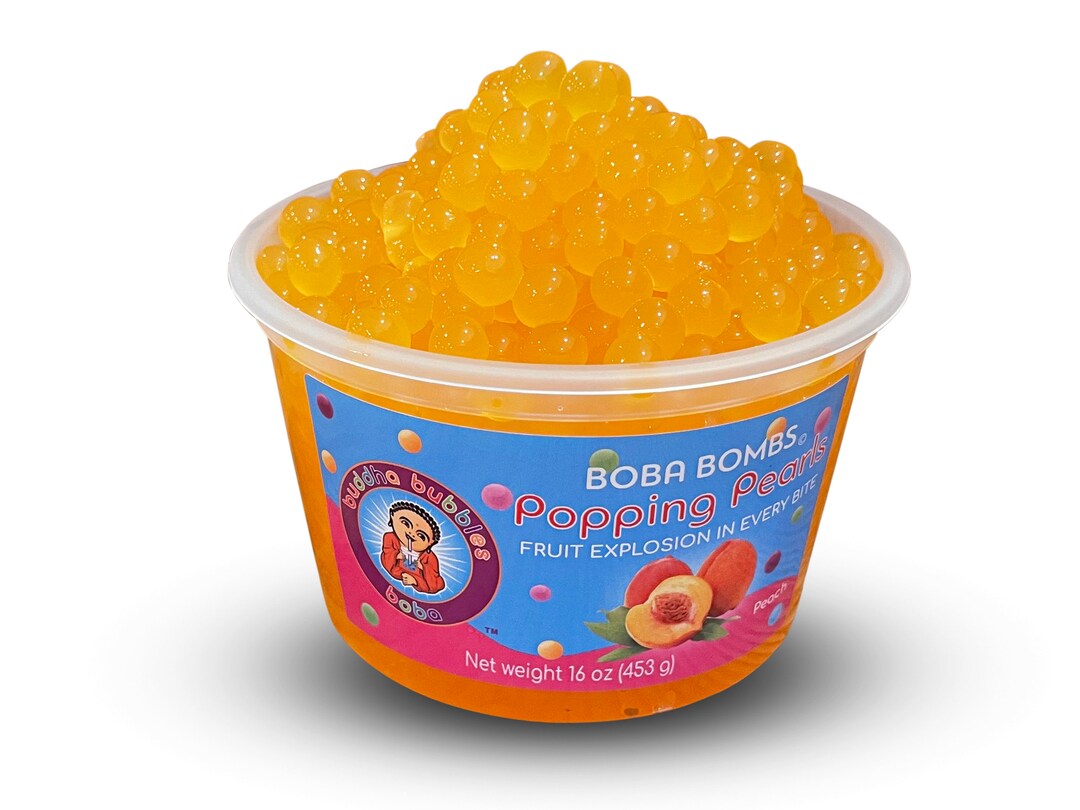 PEACH BOBA BOMBS Popping / Bursting Boba Pearls / Dessert - Etsy