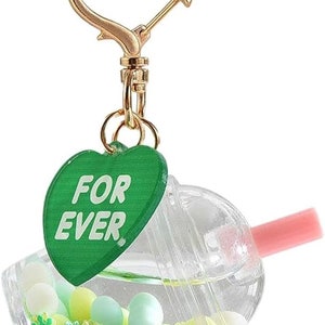5 Piece Bundle Boba / Bubble Tea Mason Jar Mug Kawaii Keychains ...