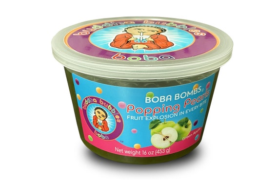 SOUR GREEN APPLE Boba Bombs Popping / Bursting Boba Pearls / - Etsy