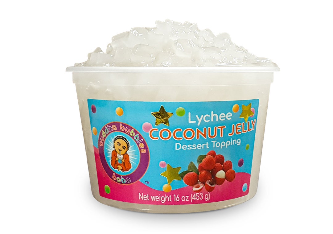 Premium STAR LYCHEE Coconut Jelly Dessert Topping by Buddha Bubbles ...