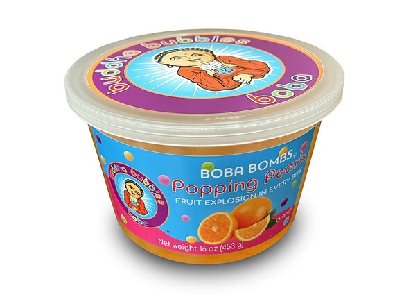 ORANGE BOBA BOMBS Popping / Bursting Boba Pearls / Dessert - Etsy