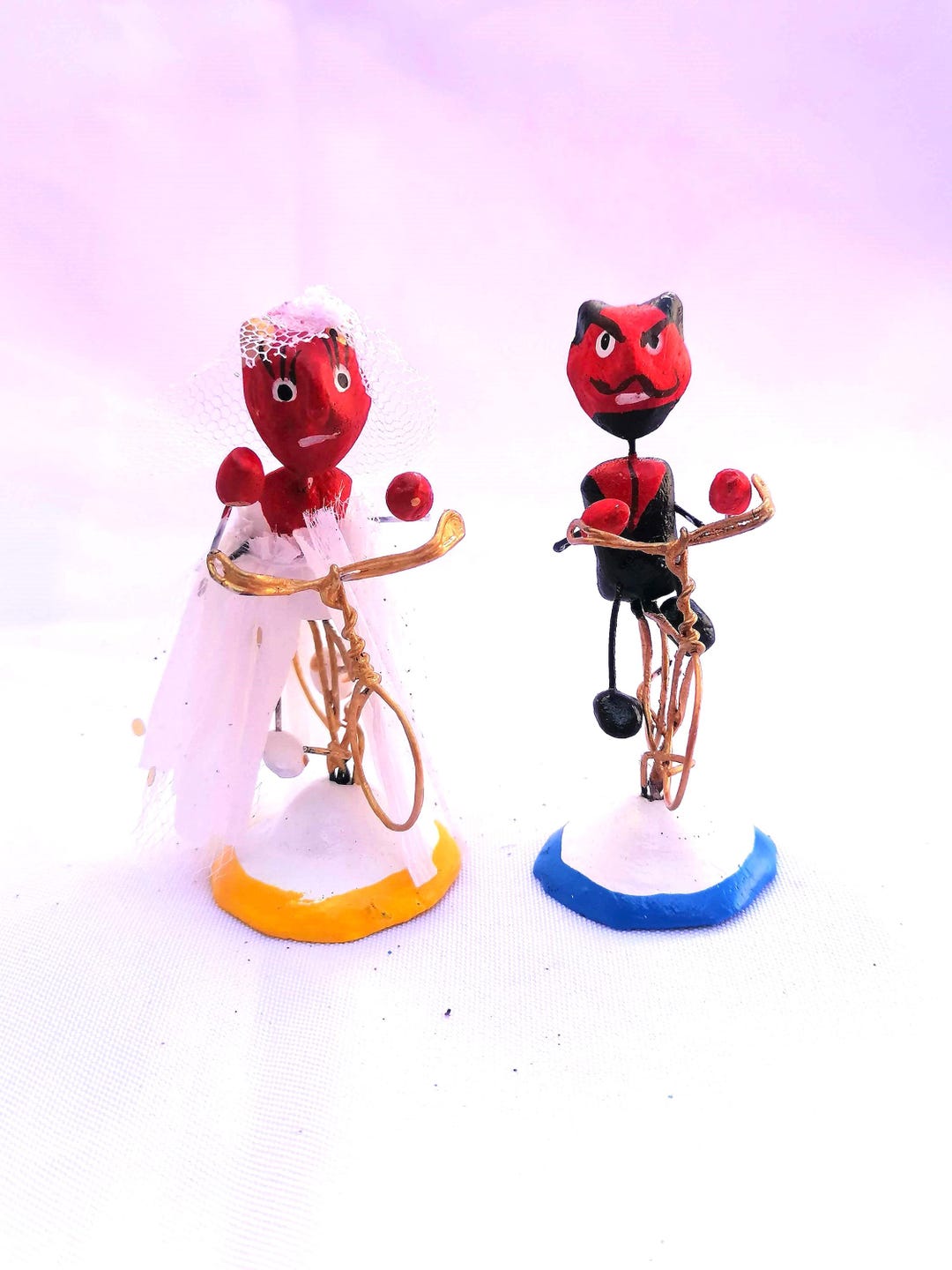 Devil Couple, Diablitos, Devil Figurines, Devil Clay Figures, Devil in ...
